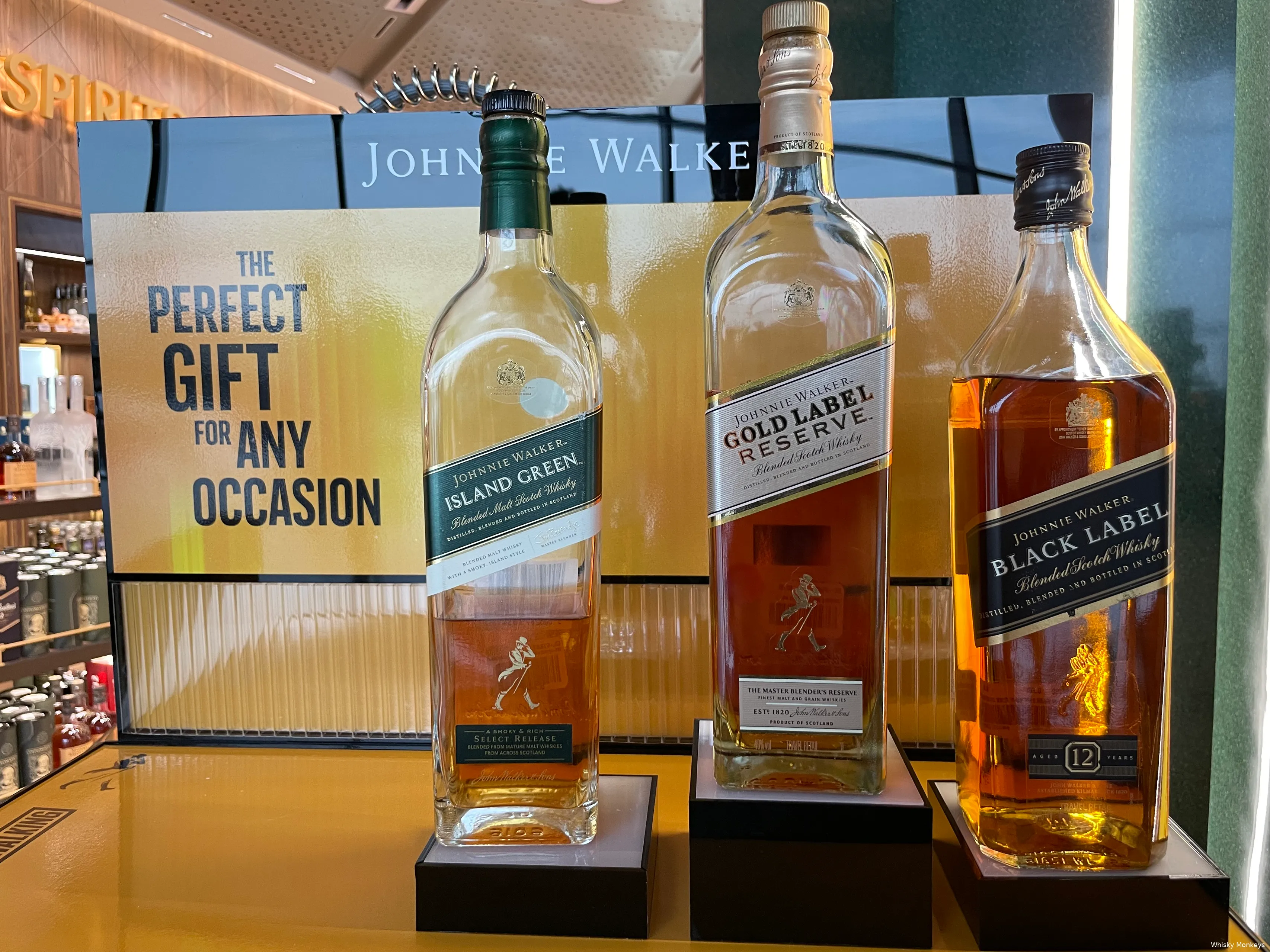 The Color of the Johnnie Walker Label Reveals the Whisky Type